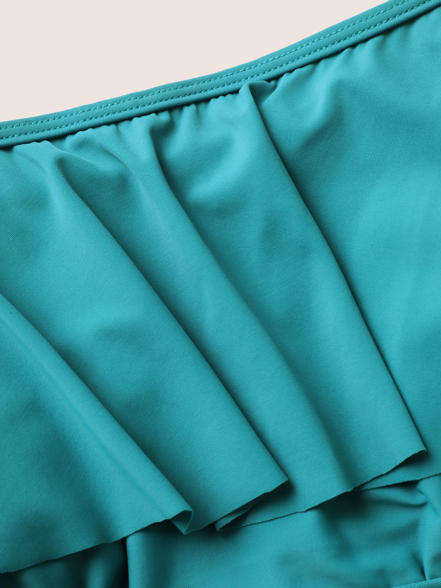 Off Shoulder Ruffle Trim One Piece Swimsuit – BloomChic