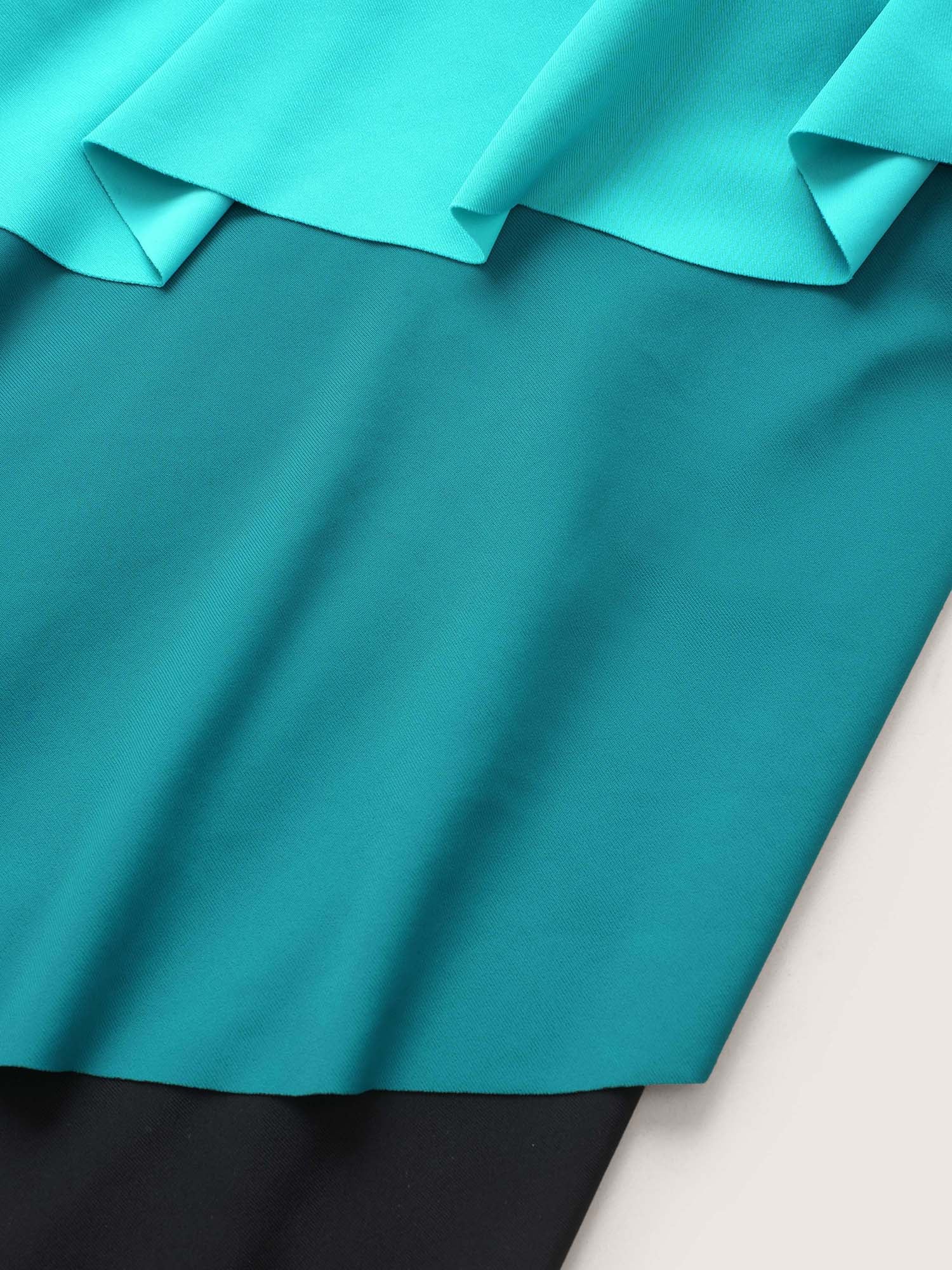 Colorblock Contrast Ruffle Layered Hem Tankini Top – BloomChic