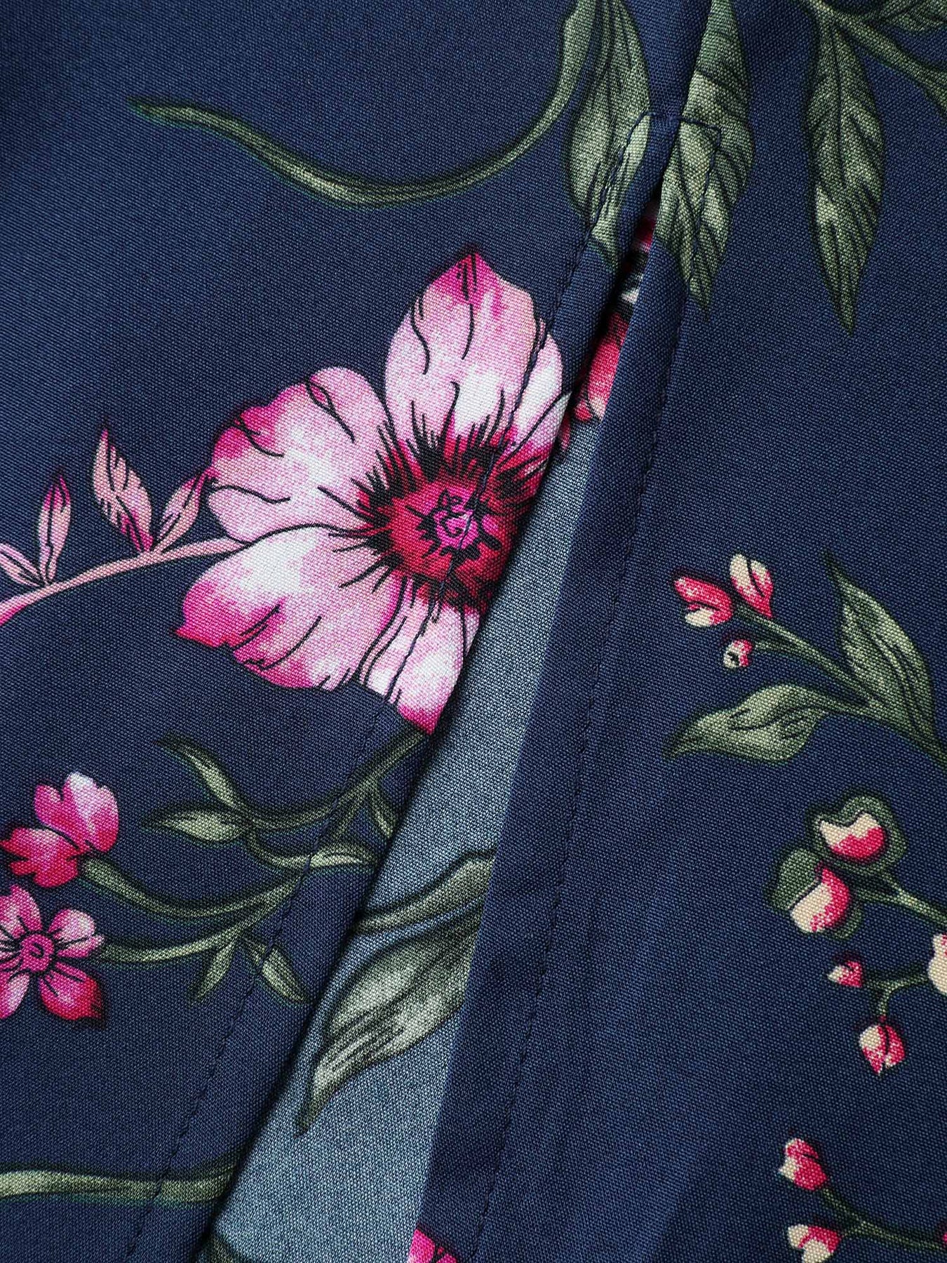 Floral Print Side Slit Pockets Midi Dress – BloomChic