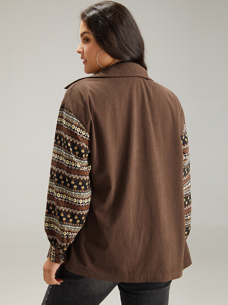 Bandana Print Patchwork Button Through Jacket – BloomChic