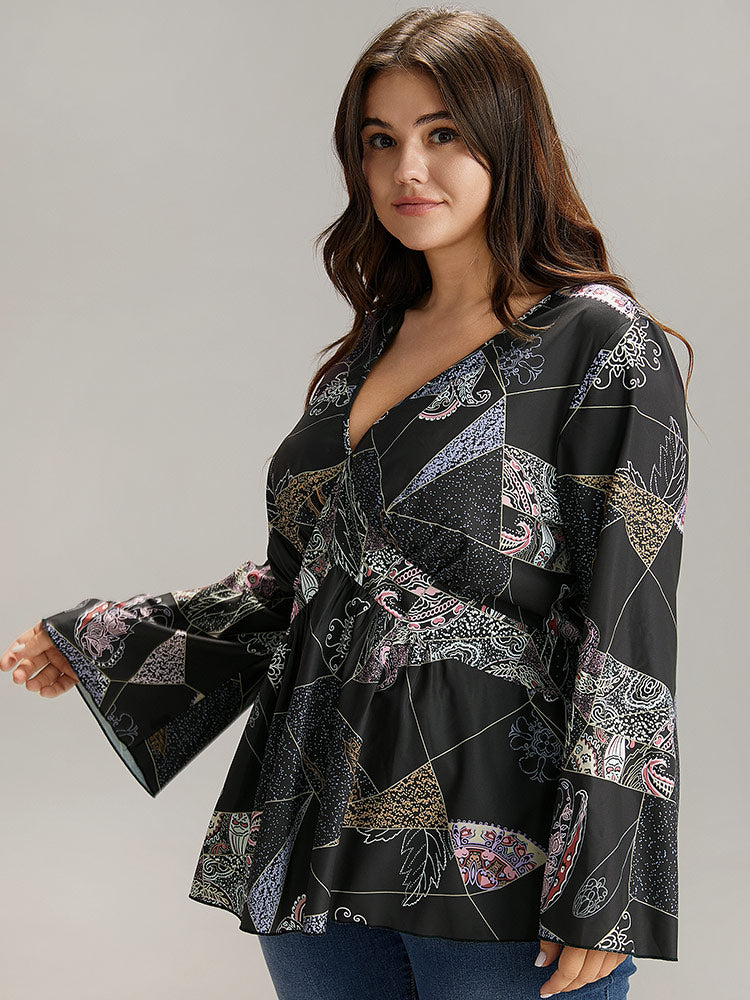 Bandana Print Elastic Waist Blouse – BloomChic