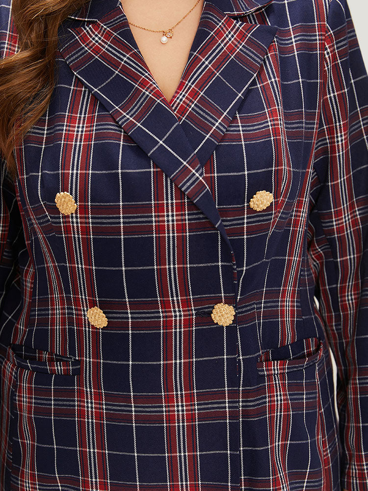 Plaid Suit Collar Button Up Pocket Blazer – BloomChic