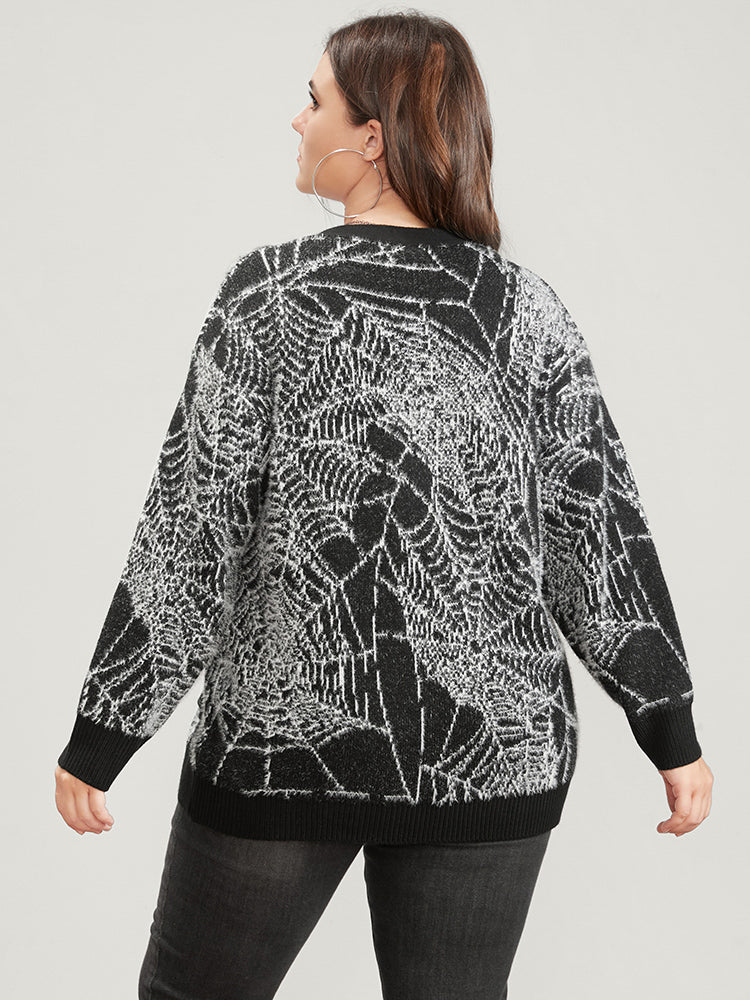 Spider Web Plush Knit Pocket Button Front Cardigan – BloomChic