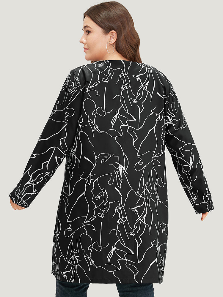 Halloween Graffiti Print Open Front Maxi Coat – BloomChic