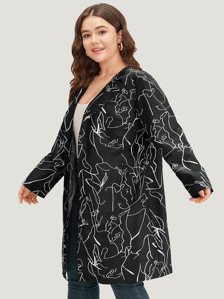 Halloween Graffiti Print Open Front Maxi Coat – BloomChic